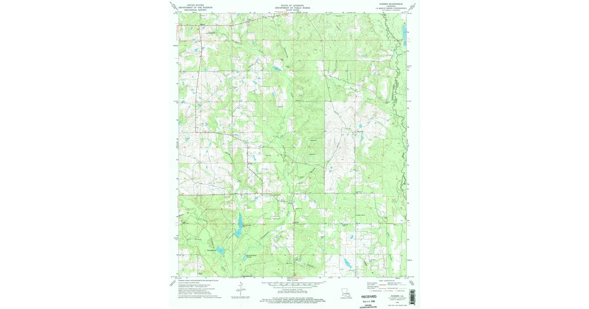 1974 Map of Husser, Tangipahoa Parish, LA — High-Res, 1977 Print #2 ...