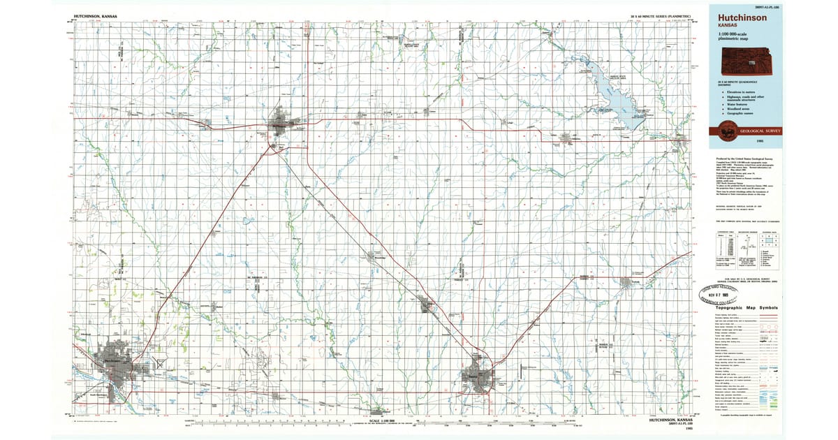 1980s Maps of Hesston, KS | Pastmaps
