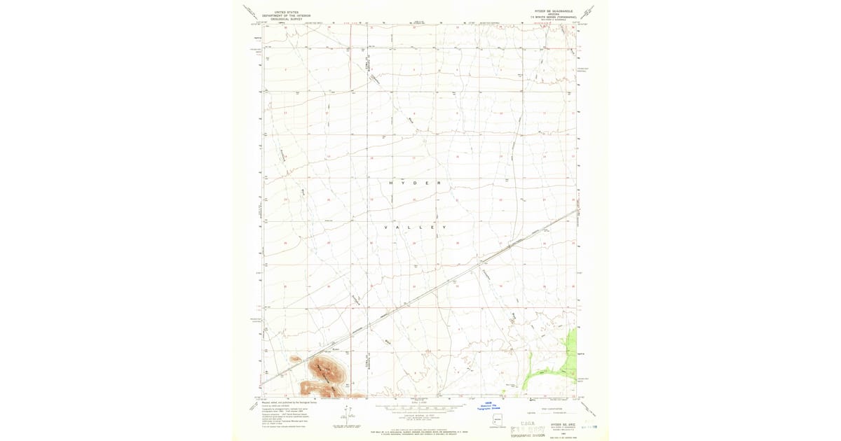 1965 Map of Hyder SE, Maricopa County, AZ — High-Res | Pastmaps