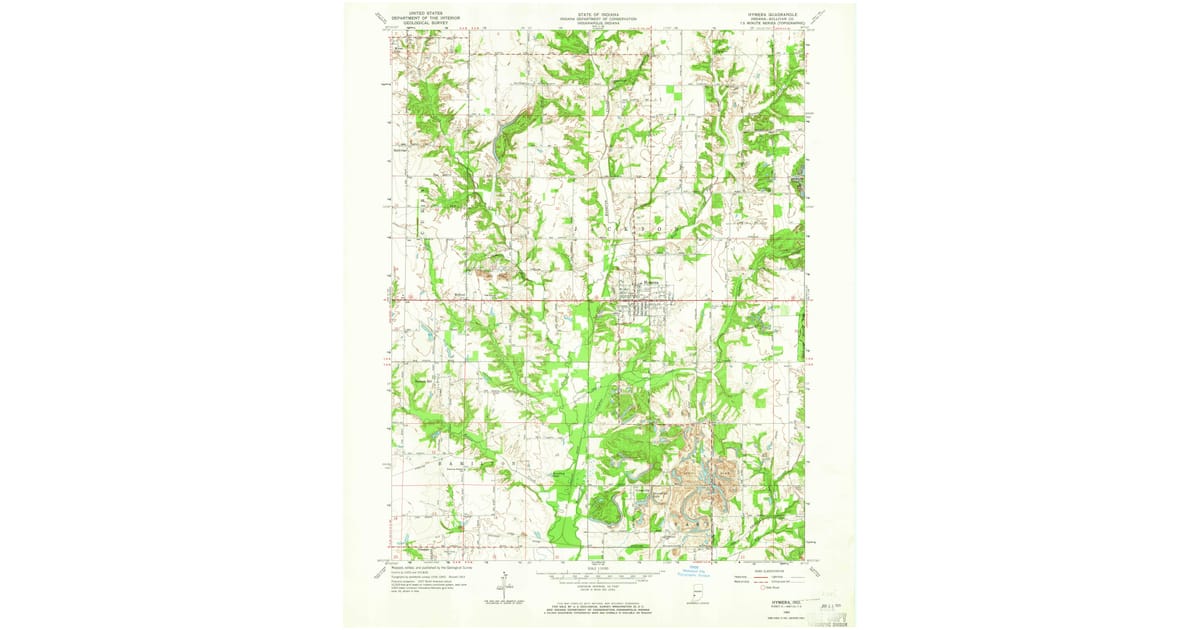 1963 Map of Hymera, IN — High-Res | Pastmaps
