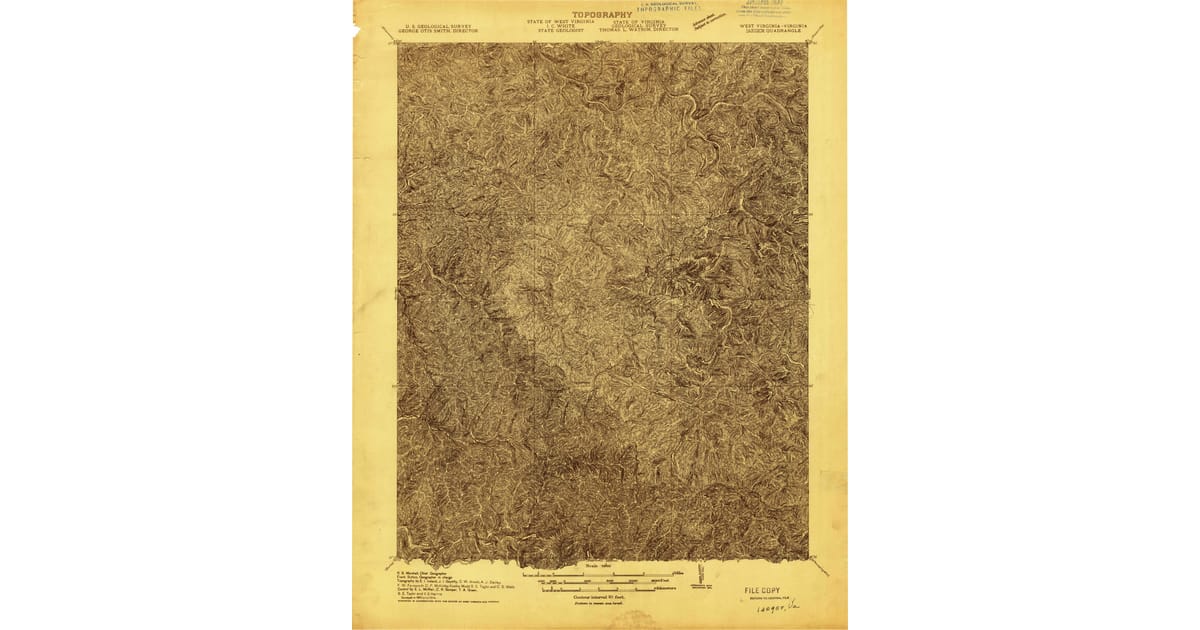 1914 Map of Iaeger, WV — High-Res | Pastmaps