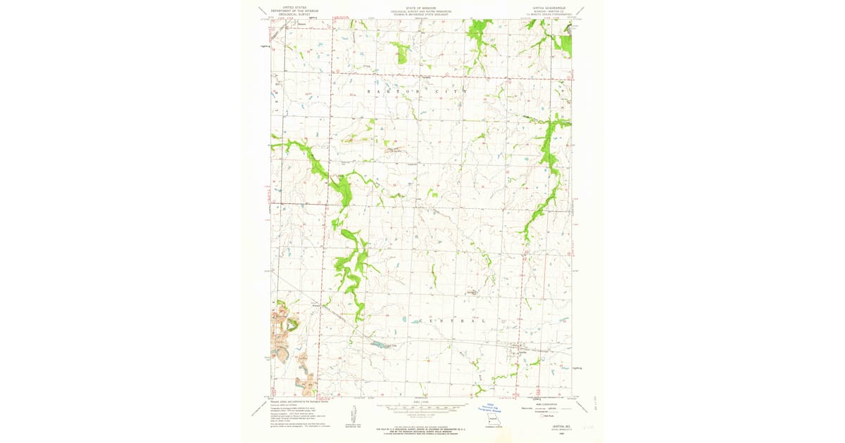 1960s Maps of Iantha, MO | Pastmaps