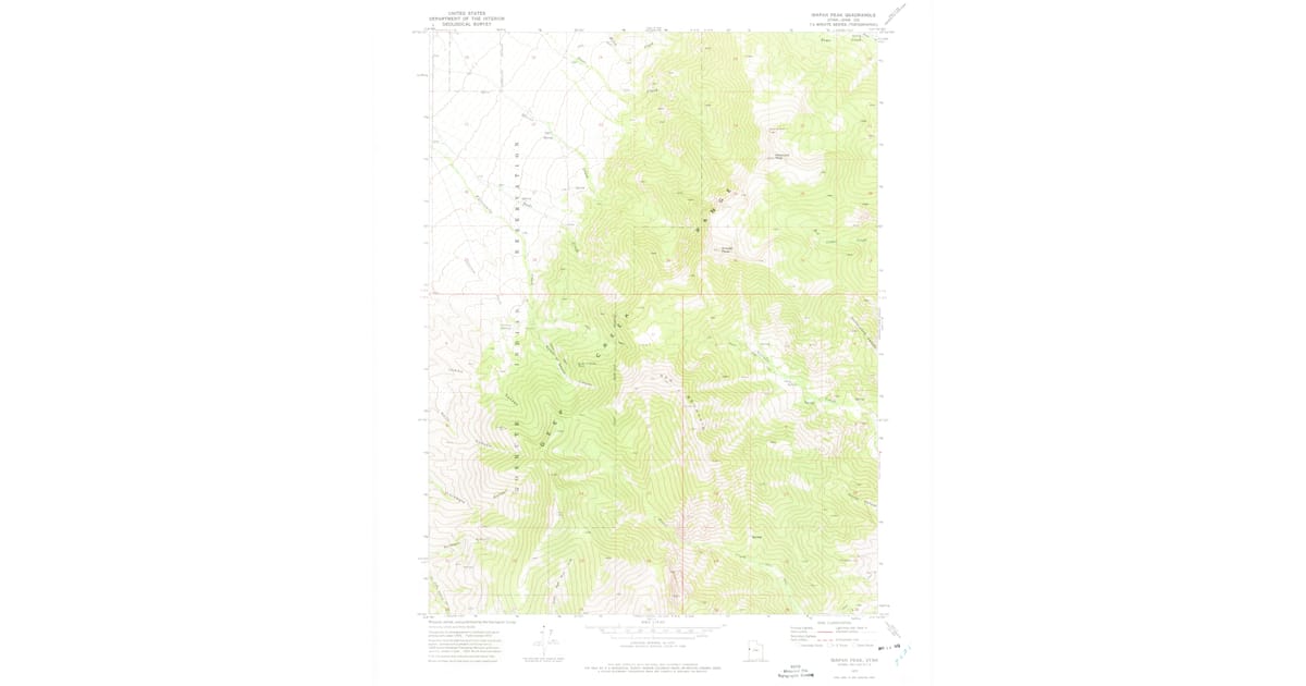 1972 Map of Ibapah Peak, Juab County, UT — High-Res | Pastmaps