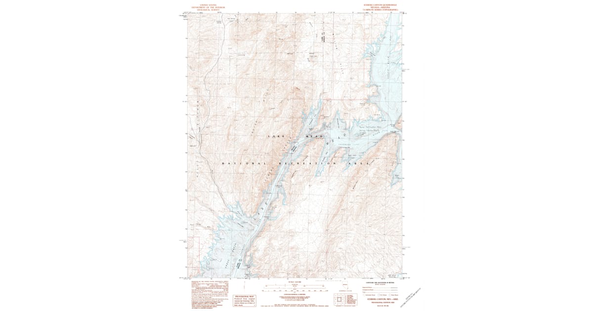 1983 Map of Iceberg Canyon, Clark County, NV — High-Res | Pastmaps