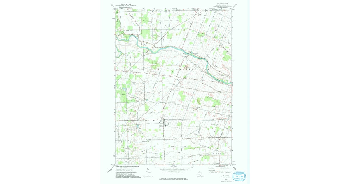 1972 Map of Ida, MI — High-Res | Pastmaps