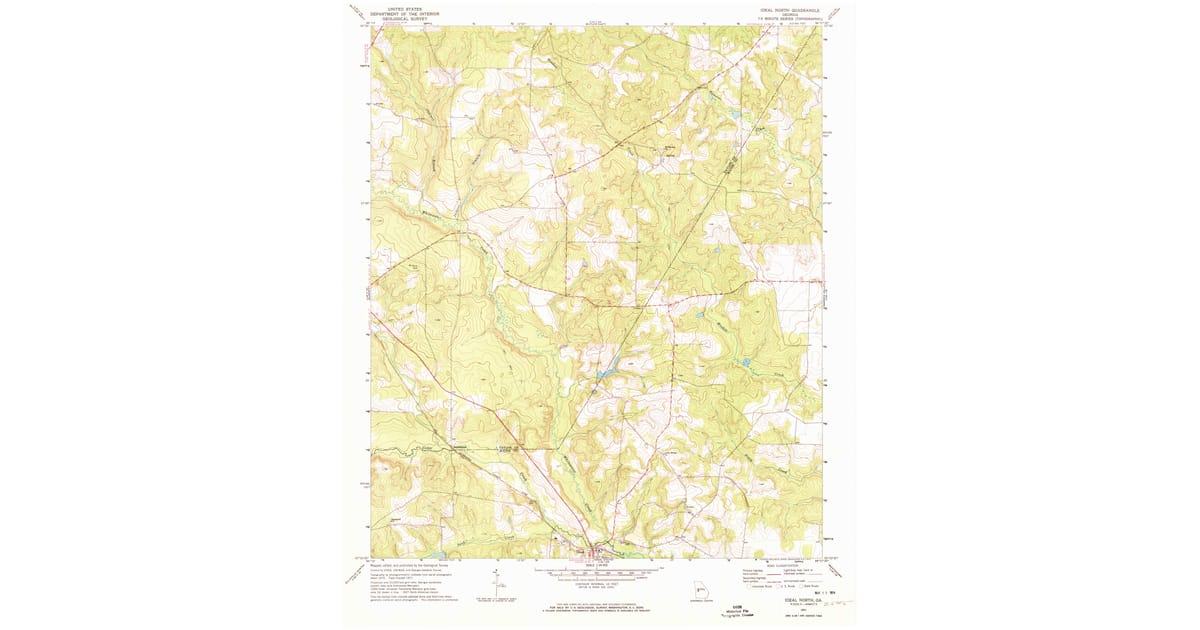 1971 Map of Ideal North, Taylor County, GA — High-Res | Pastmaps