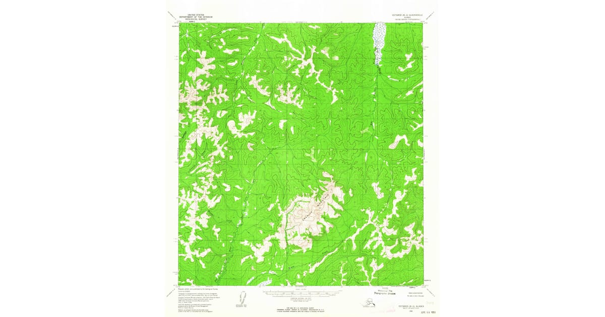 1954 Map of Iditarod B-2, Yukon-Koyukuk Borough, AK — High-Res | Pastmaps