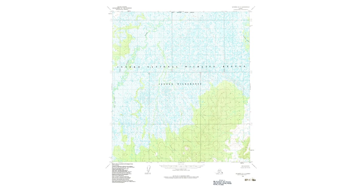 1954 Map of Iditarod D-5, Yukon-Koyukuk Borough, AK — High-Res, 1983 ...