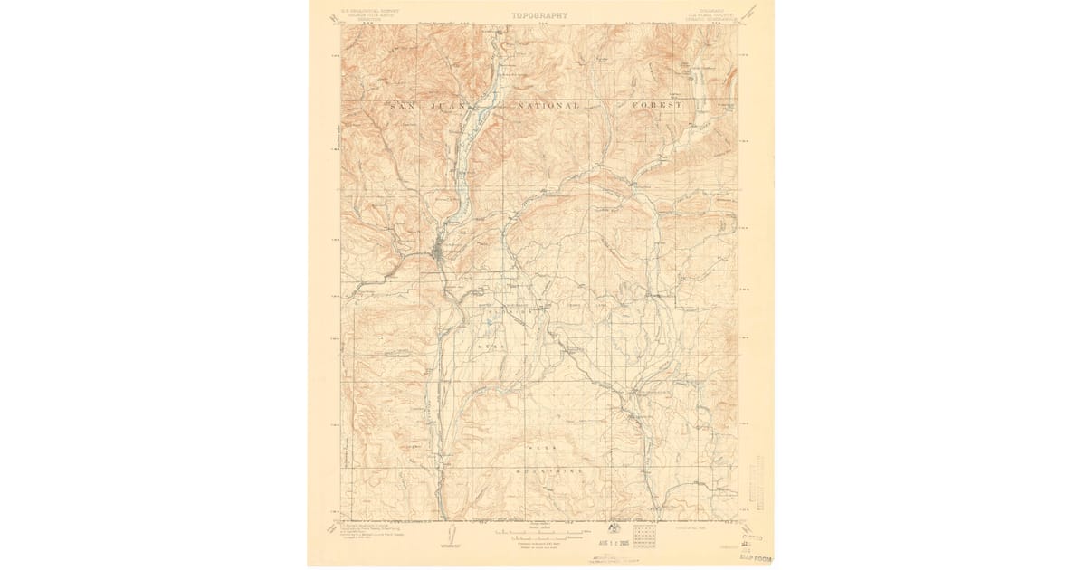 1908 Map of Ignacio, CO — High-Res | Pastmaps