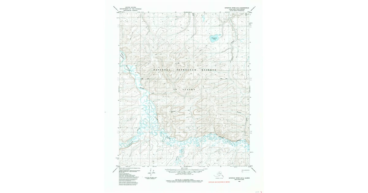 1985 Map of Ikpikpuk River B-3, North Slope Borough, AK — High-Res ...