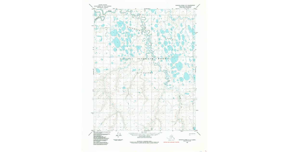 1985 Map of Ikpikpuk River C-3, North Slope Borough, AK — High-Res ...