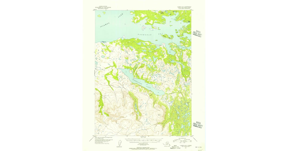 1950s Maps of Kokhanok, AK | Pastmaps