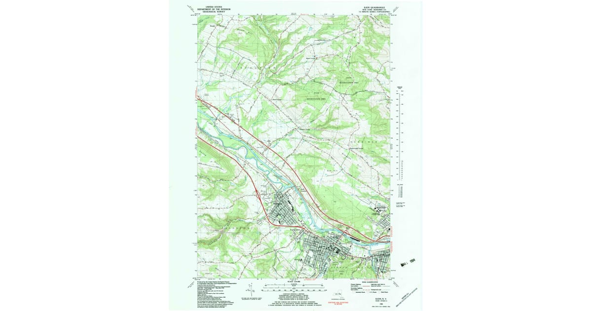 1982 Map of Ilion, NY — High-Res | Pastmaps