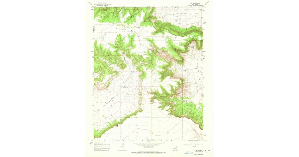1968 Map of Ima, Quay County, NM — High-Res | Pastmaps