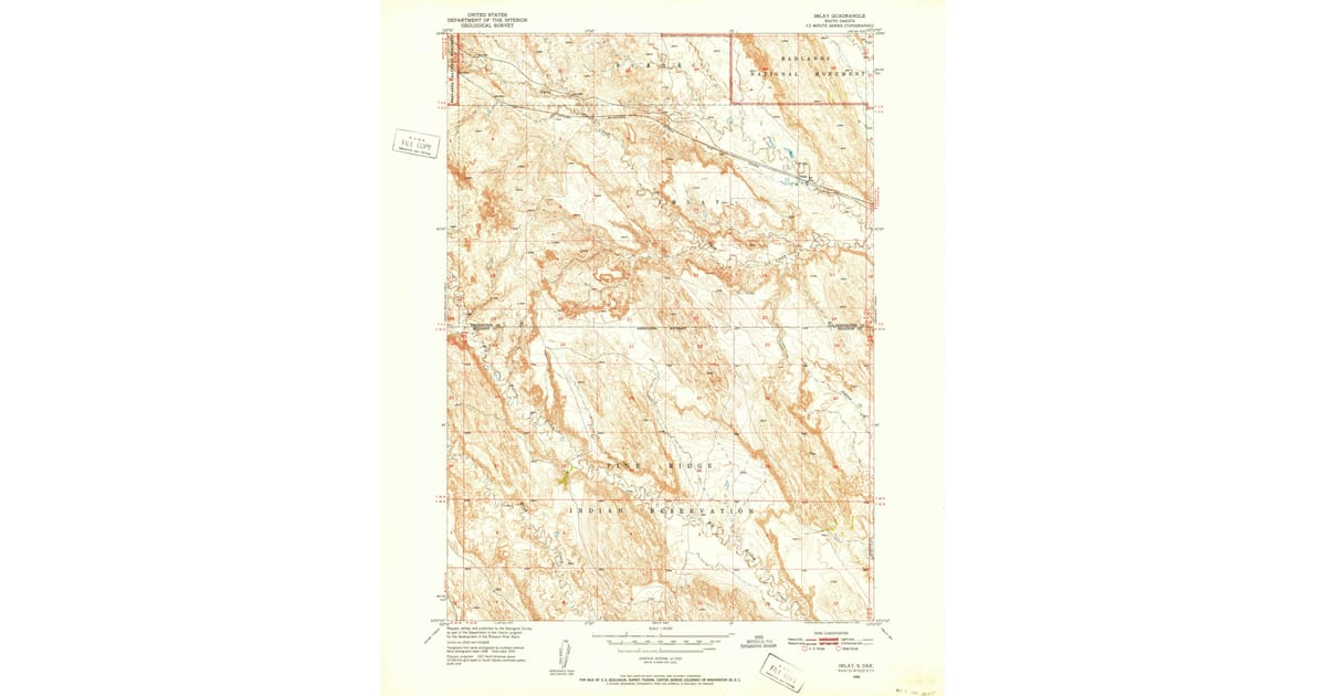 1950 Map of Imlay, Pennington County, SD — High-Res | Pastmaps