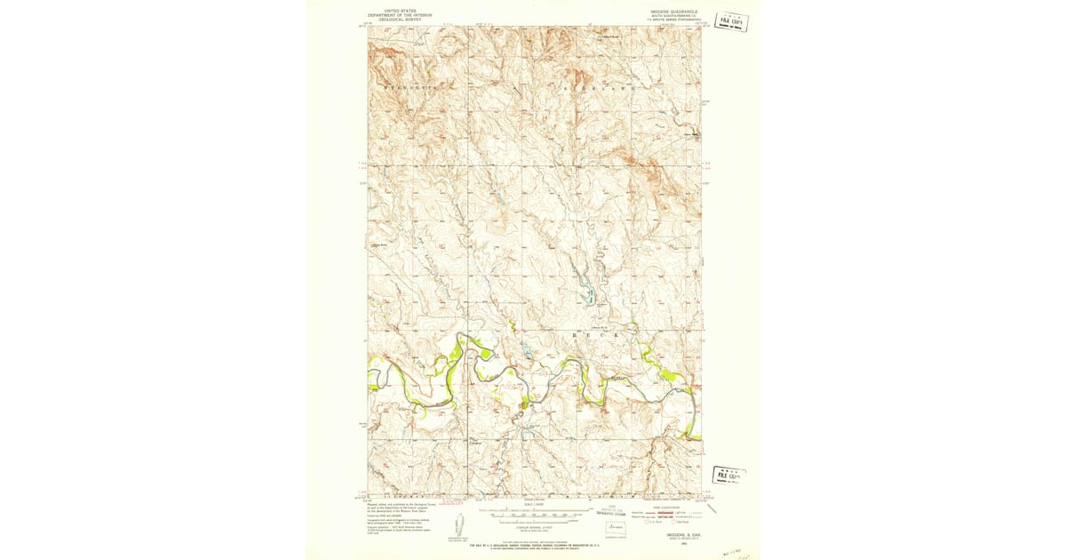 1951 Map of Imogene, Perkins County, SD — High-Res | Pastmaps