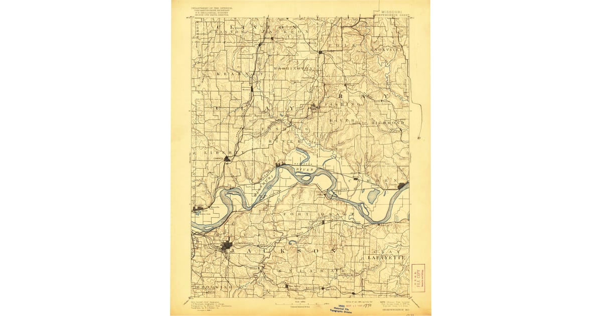 1894 Map of Independence, MO — High-Res, 1921 Print | Pastmaps