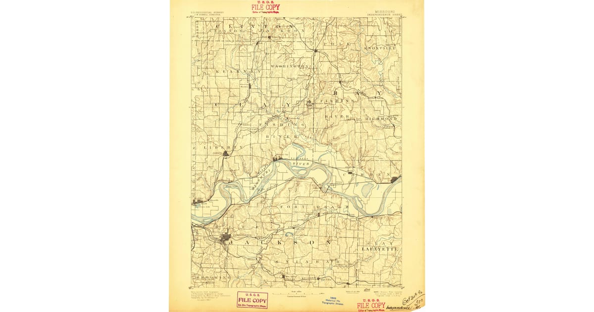 Old Maps of Liberty, MO for Academic Research | Pastmaps