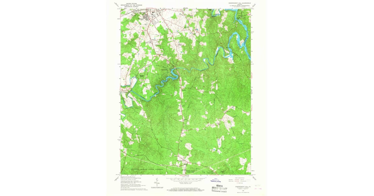 1966 Map of Independent Hill, VA — High-Res | Pastmaps