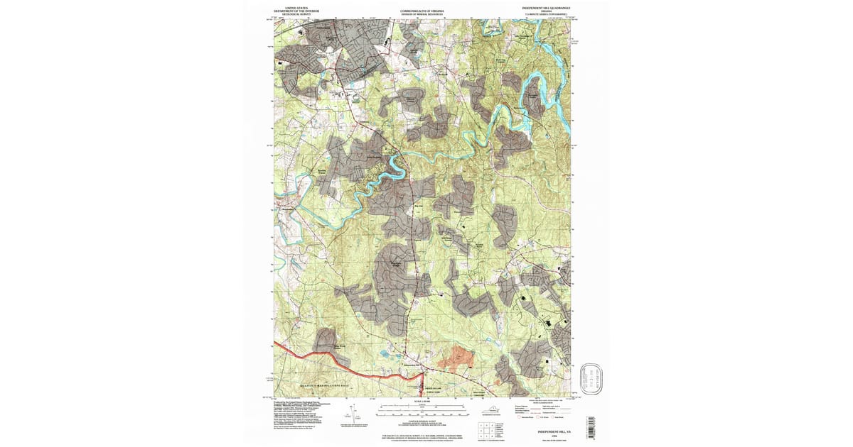 1990s Maps of Woodbine, Prince William County | Pastmaps