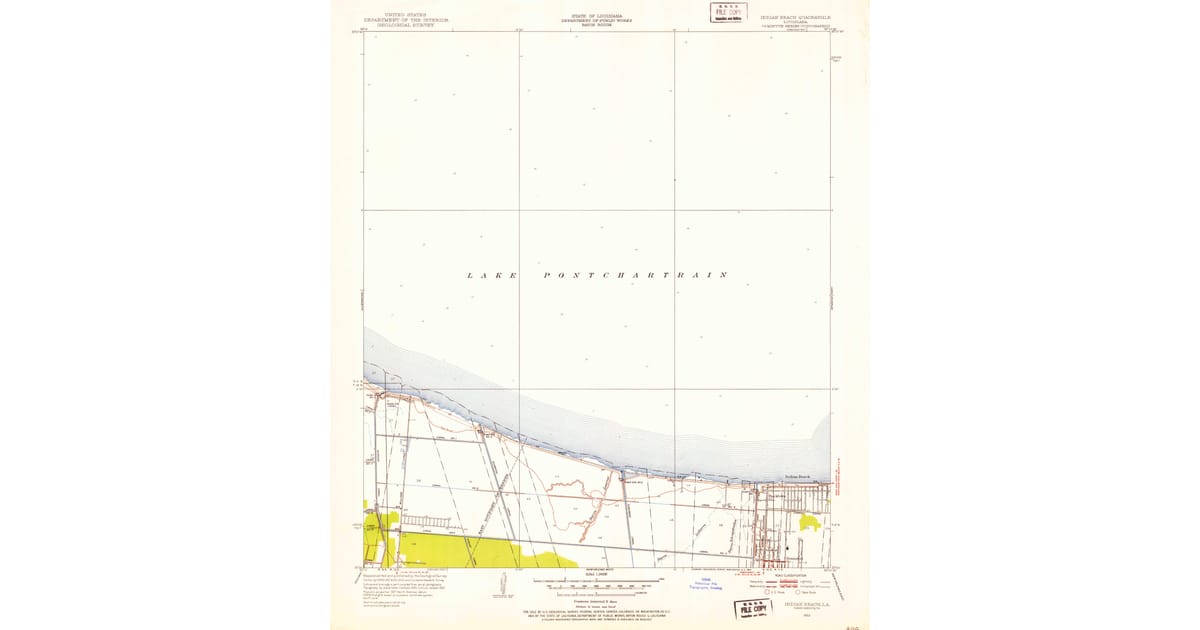 1950s Maps of Indian Beach, LA | Pastmaps
