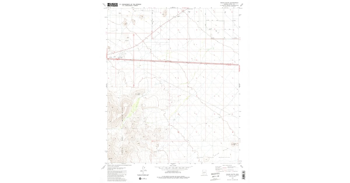 1981 Map of Indian Butte, Pinal County, AZ — High-Res | Pastmaps