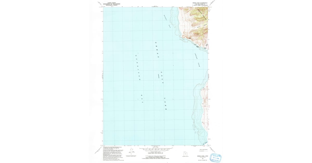 1991 Map of Indian Cove, Box Elder County, UT — High-Res | Pastmaps