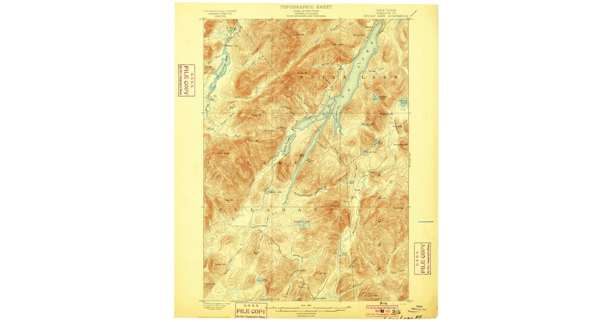 Old Maps of Lake Pleasant, NY for Academic Research | Pastmaps