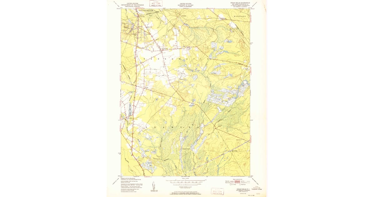 1950s Maps of Tabernacle Township, NJ | Pastmaps