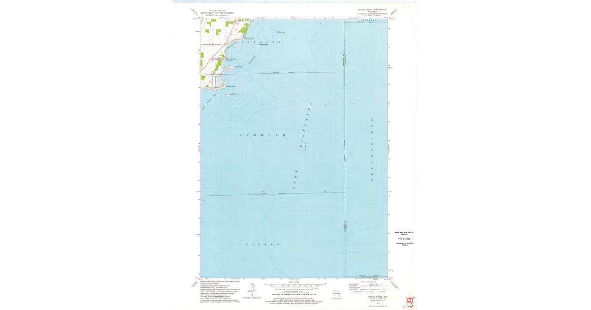 1974 Map of Indian Point, Winnebago County, WI — High-Res | Pastmaps
