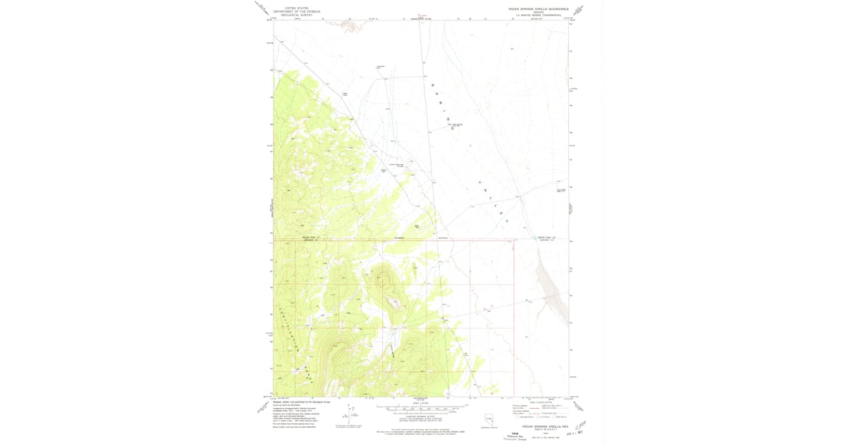 1973 Map of Indian Springs Knolls, White Pine County, NV — High-Res ...