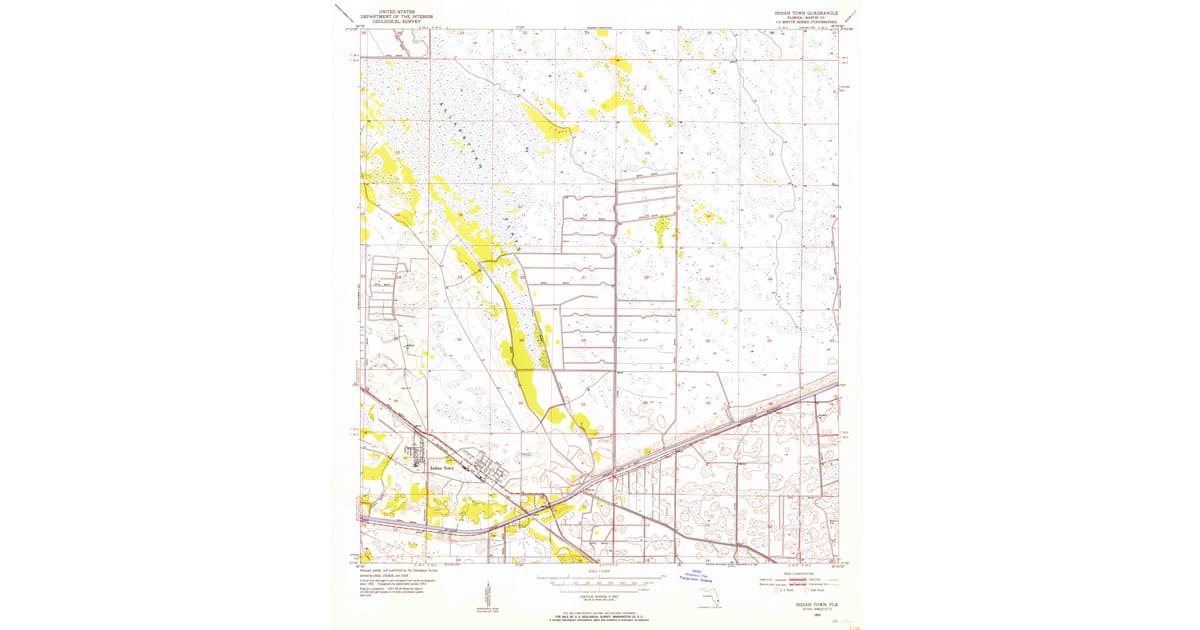 1953 Map of Indian Town, Martin County, FL — High-Res | Pastmaps