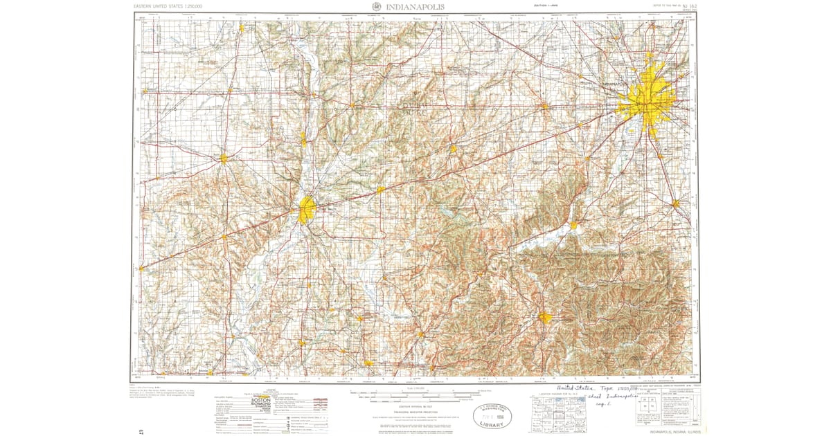 1956 Map of Indianapolis, IN — High-Res | Pastmaps
