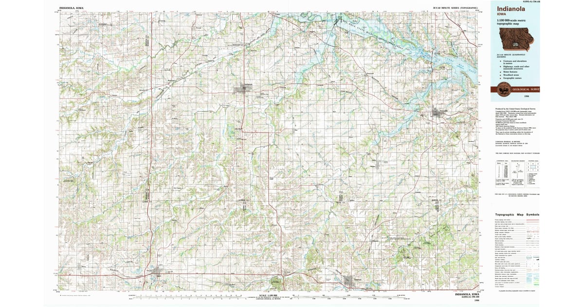 1984 Map of Indianola, IA — High-Res | Pastmaps