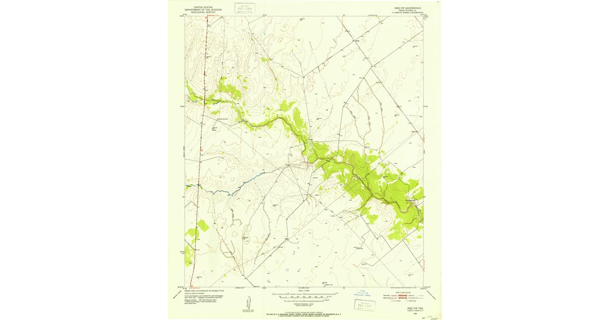 1951 Map of Inez NW, Victoria County, TX — High-Res | Pastmaps