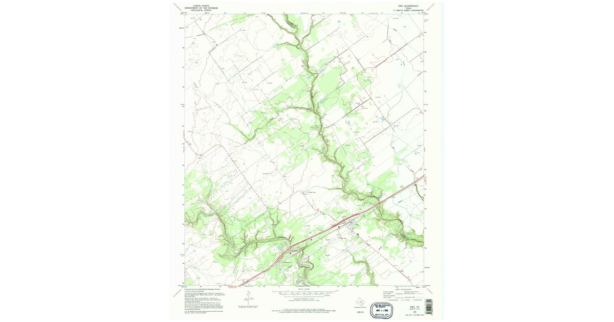 1995 Map of Inez, TX — High-Res | Pastmaps