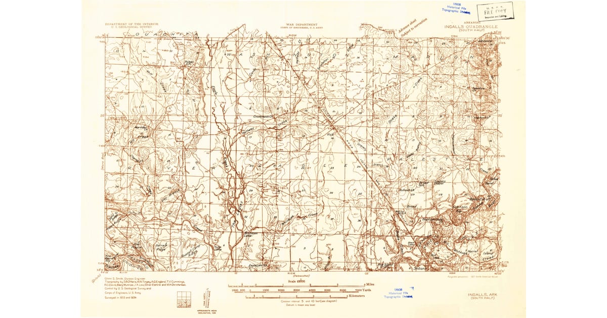 Old Maps of Pine Island Landing, AR | Pastmaps