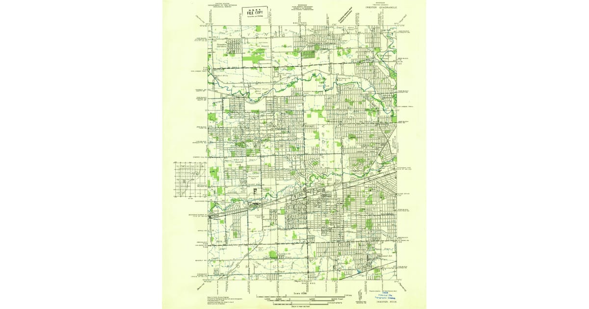 1936 Map of Inkster, MI — High-Res | Pastmaps
