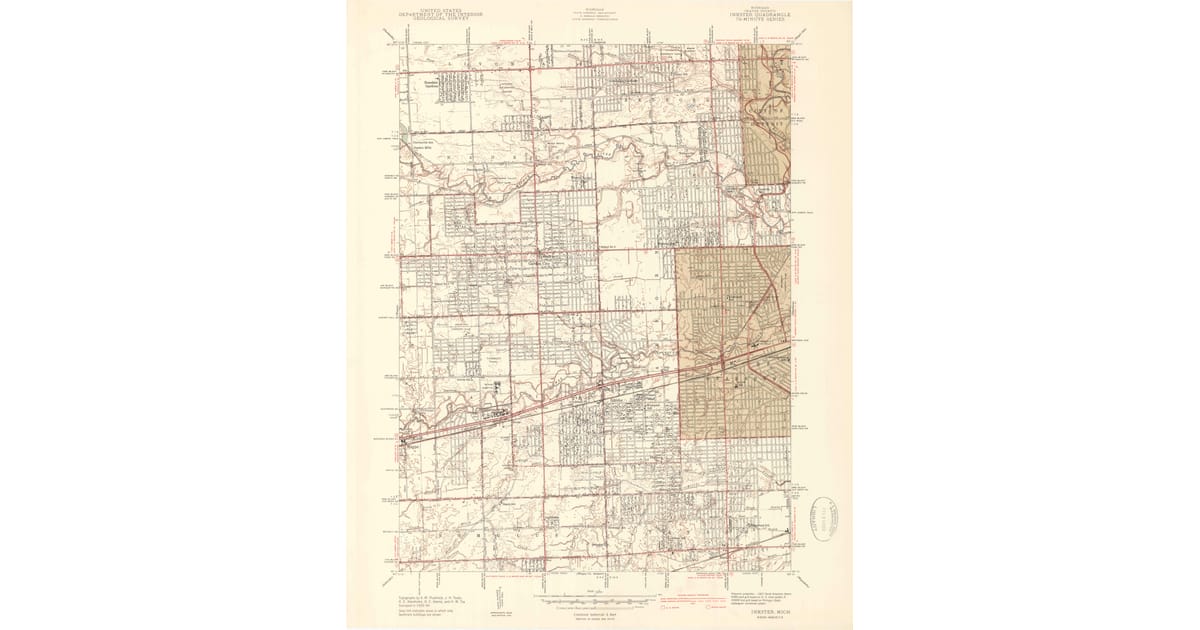 1942 Map of Inkster, MI — High-Res | Pastmaps