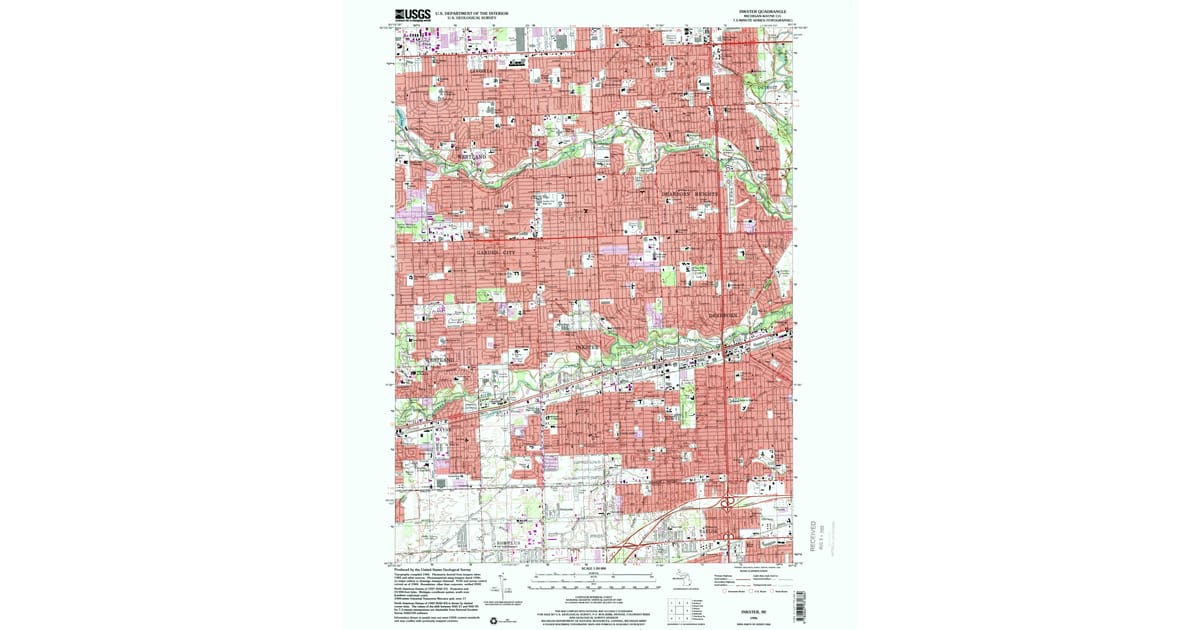 1990s Maps of Livonia, MI | Pastmaps