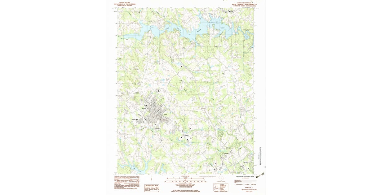 1983 Map of Inman, SC — High-Res | Pastmaps