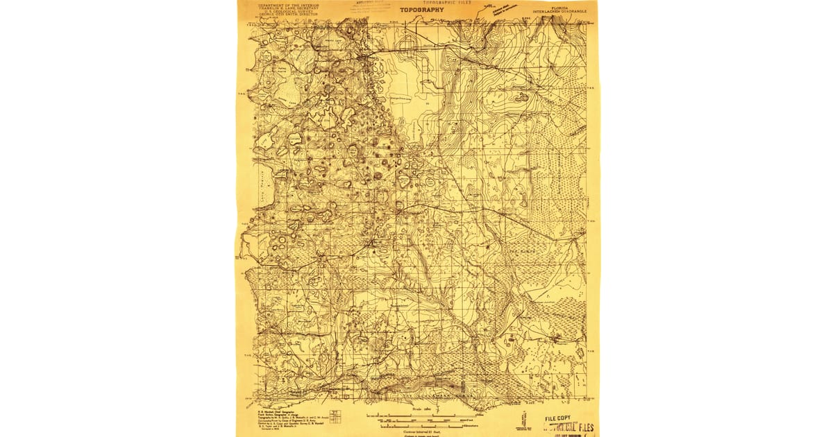 1915 Map of Interlachen, FL — High-Res | Pastmaps