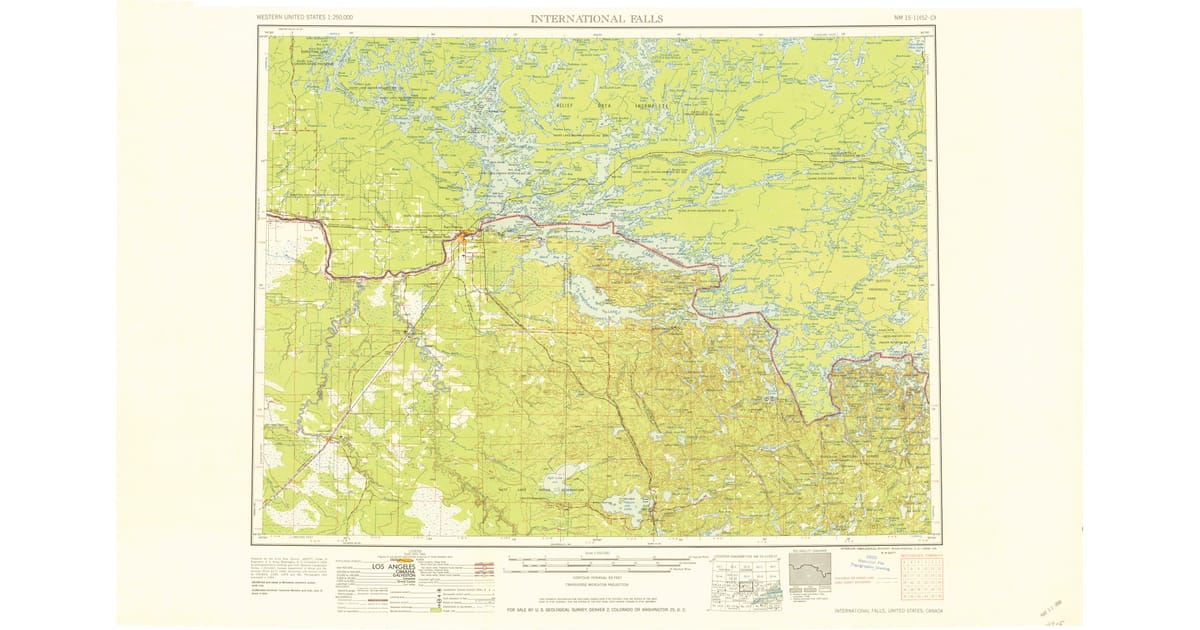 1958 Map of International Falls, MN — High-Res | Pastmaps