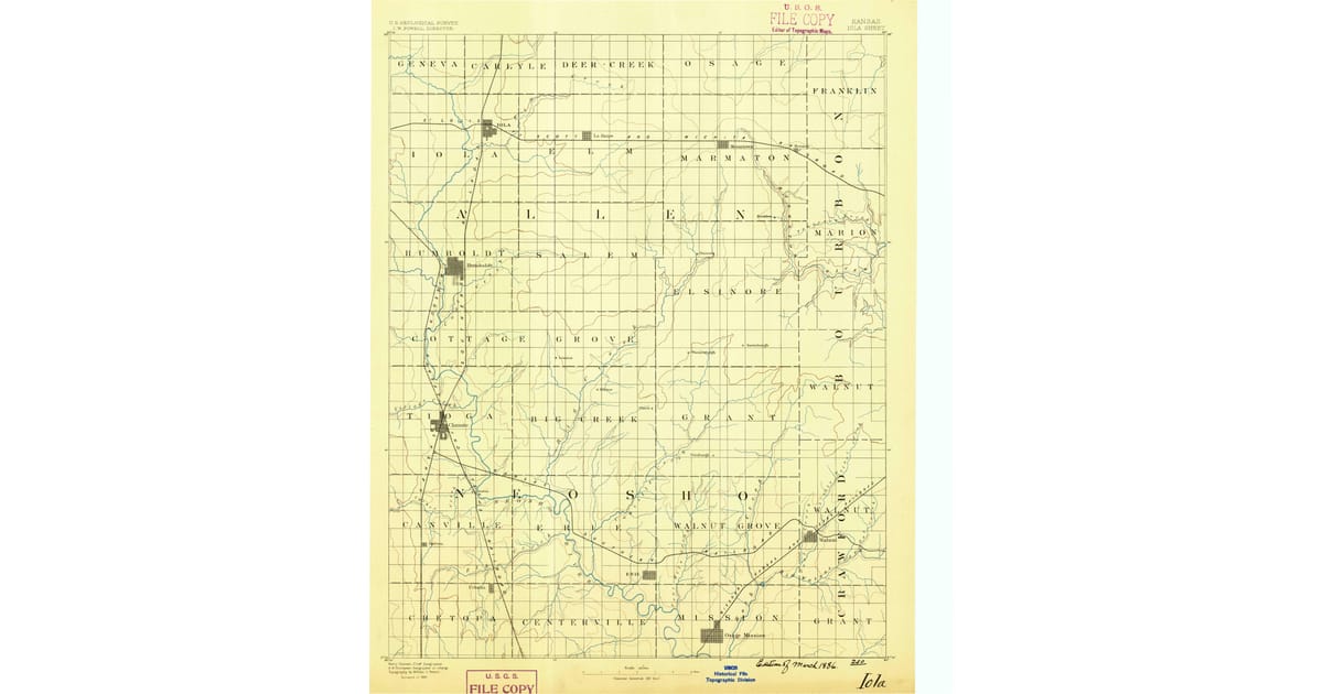 1800s (19th Century) Maps of Chanute, KS | Pastmaps