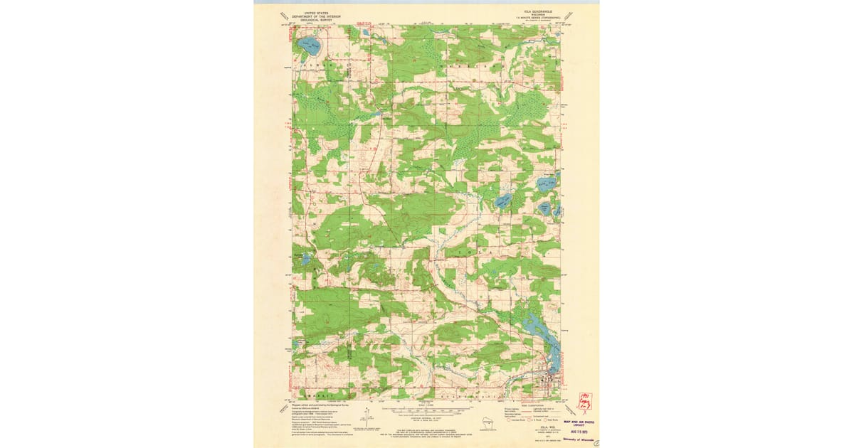 1971 Map of Iola, WI — High-Res | Pastmaps