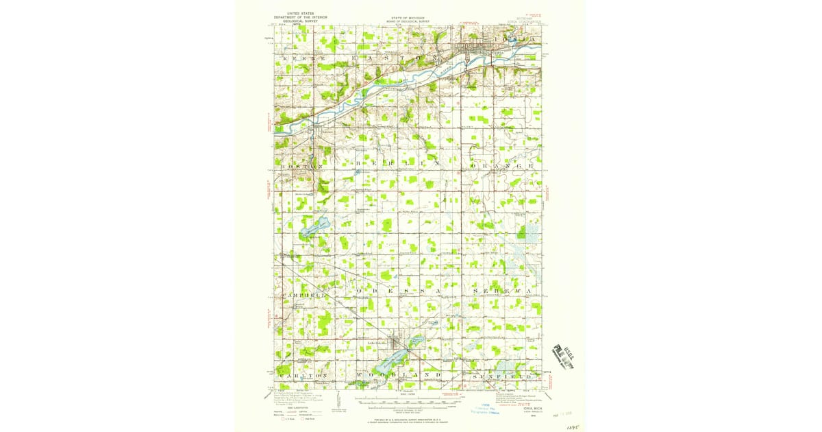 1910s Maps of Woodland Township, MI | Pastmaps