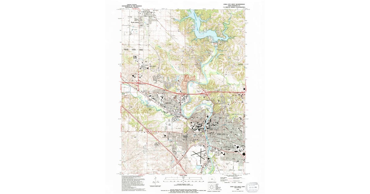 1990s Maps of North Liberty, IA | Pastmaps