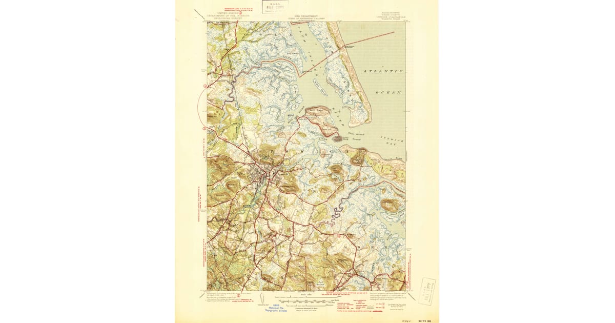 1945 Map of Ipswich, Essex County, MA — High-Res | Pastmaps