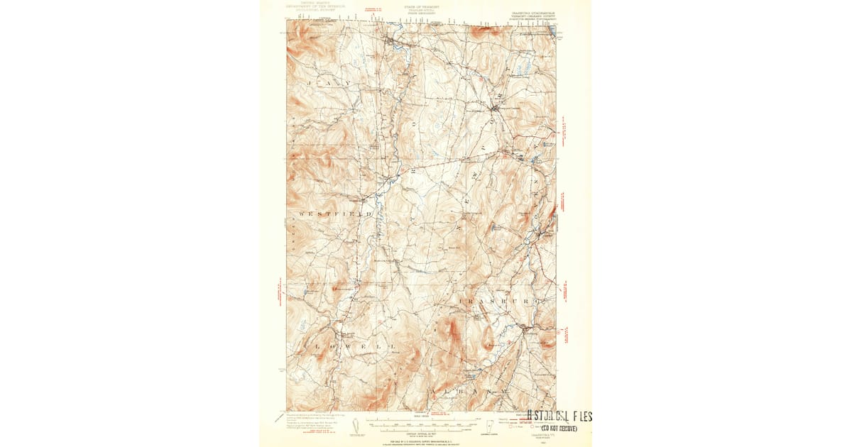 1953 Map of Irasburg, Orleans County, VT — High-Res | Pastmaps