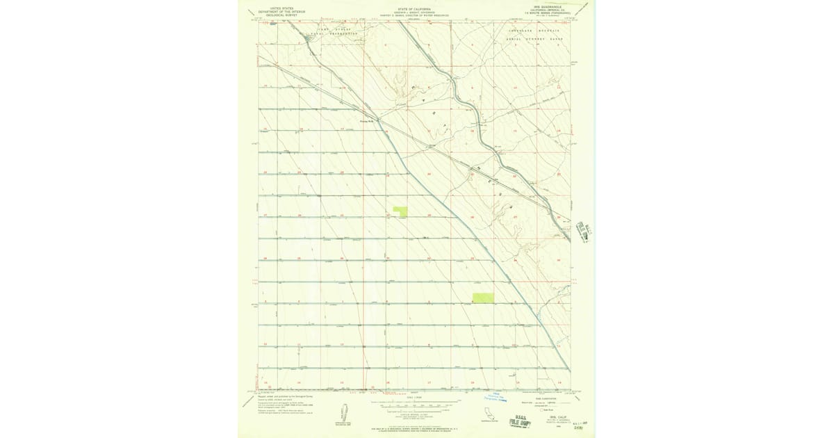 1956 Map of Iris, Imperial County, CA — High-Res | Pastmaps